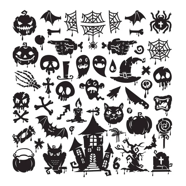 Halloween Spooky Font Symbols Collection Spooky Shapes Makes Quick Easy ...