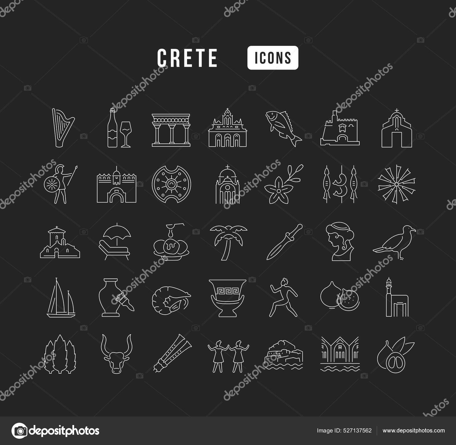 Crete Collection Perfectly Thin Icons Web Design App Most Modern Stock ...
