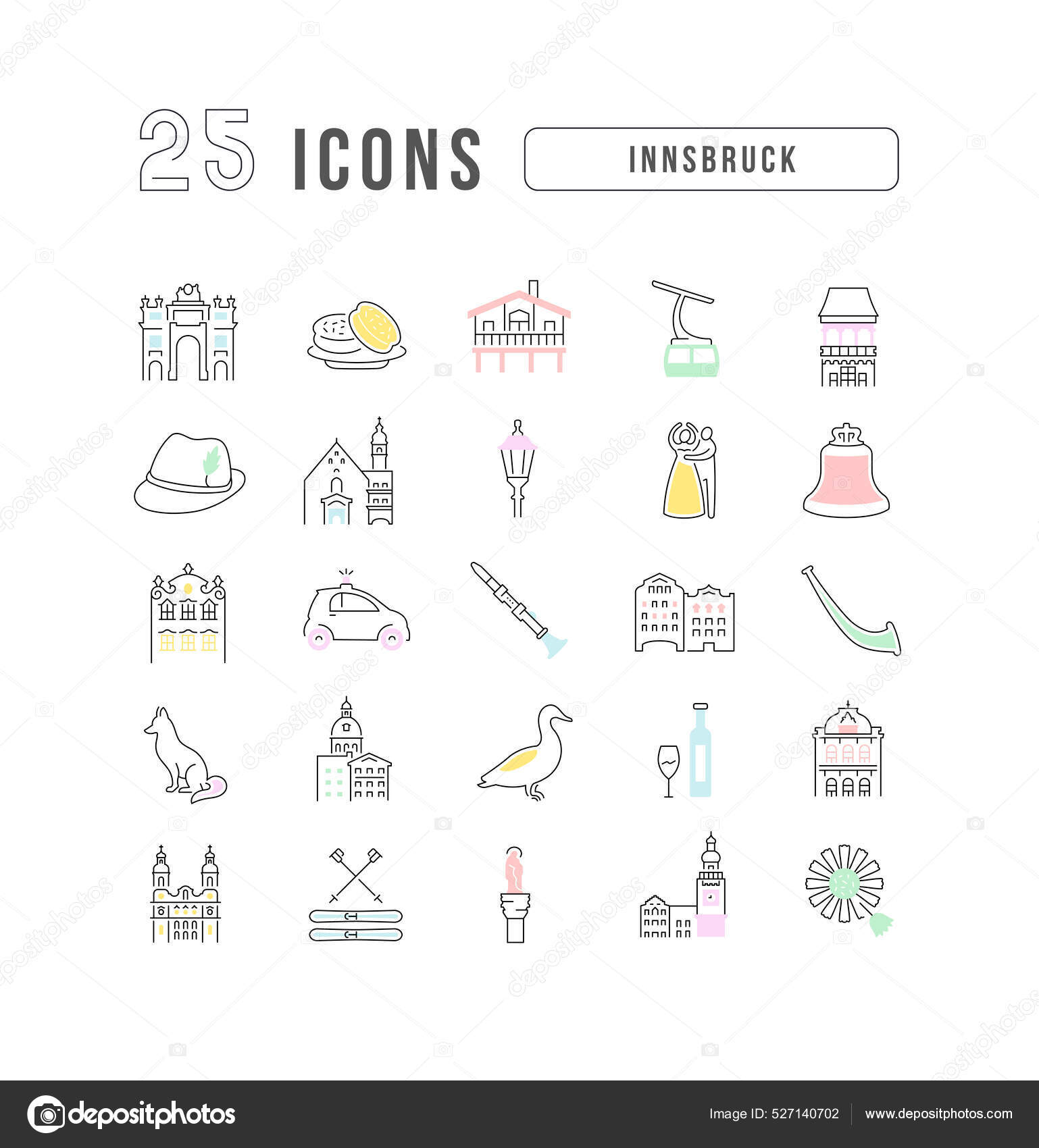 Innsbruck Collection Perfectly Thin Icons Web Design App Most Modern Stock Vector Image by ...