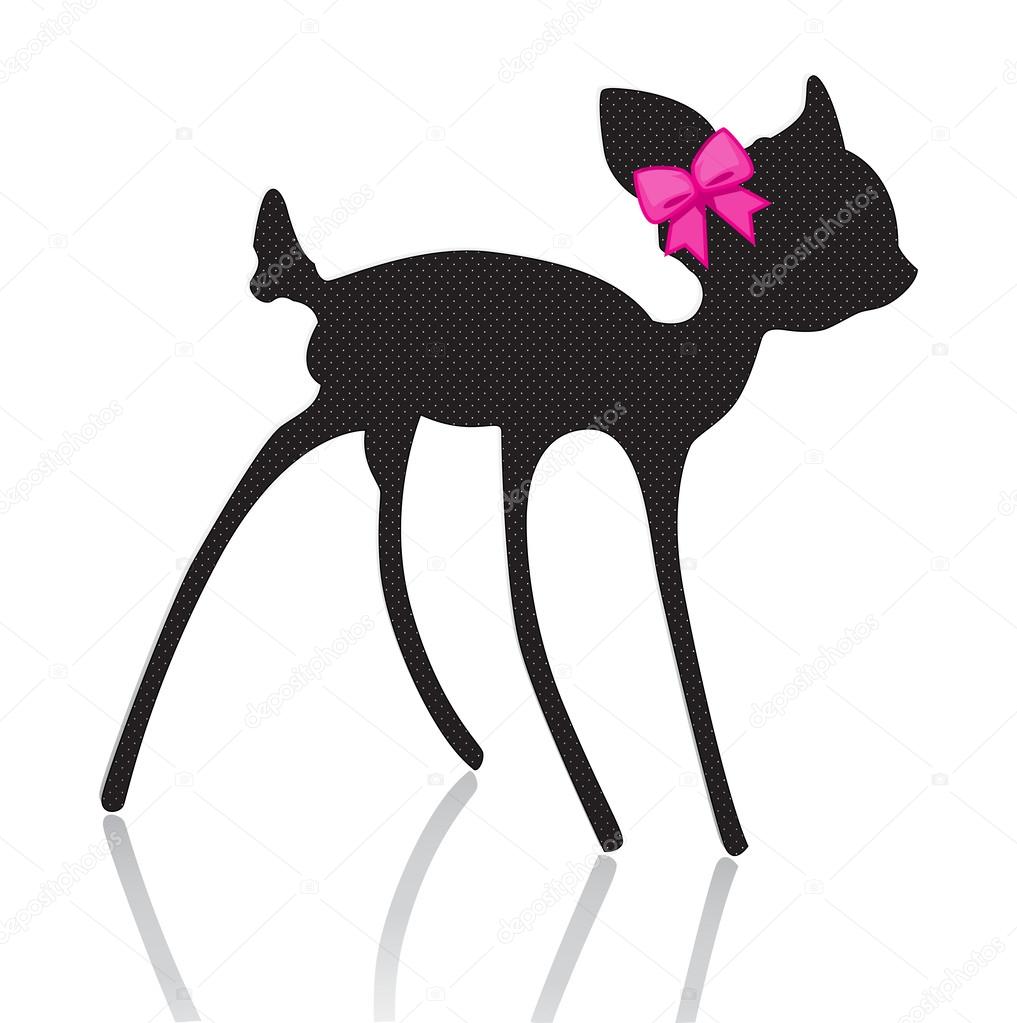 Bambi silhouette vector illustration Stock Vector Image by ...
