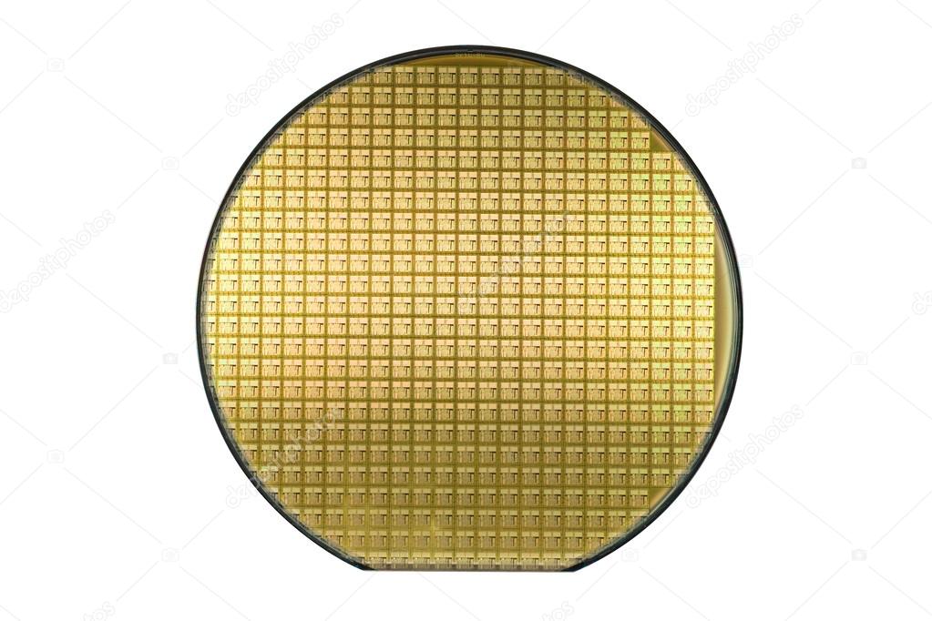 Wafer on white background with clipping path Stock Photo by ©Lanru 40290351