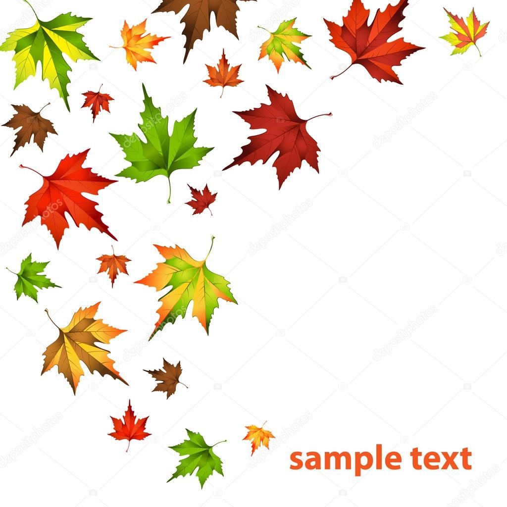 Höstlöv faller Stock Vector by ©sonia_eps 40850361