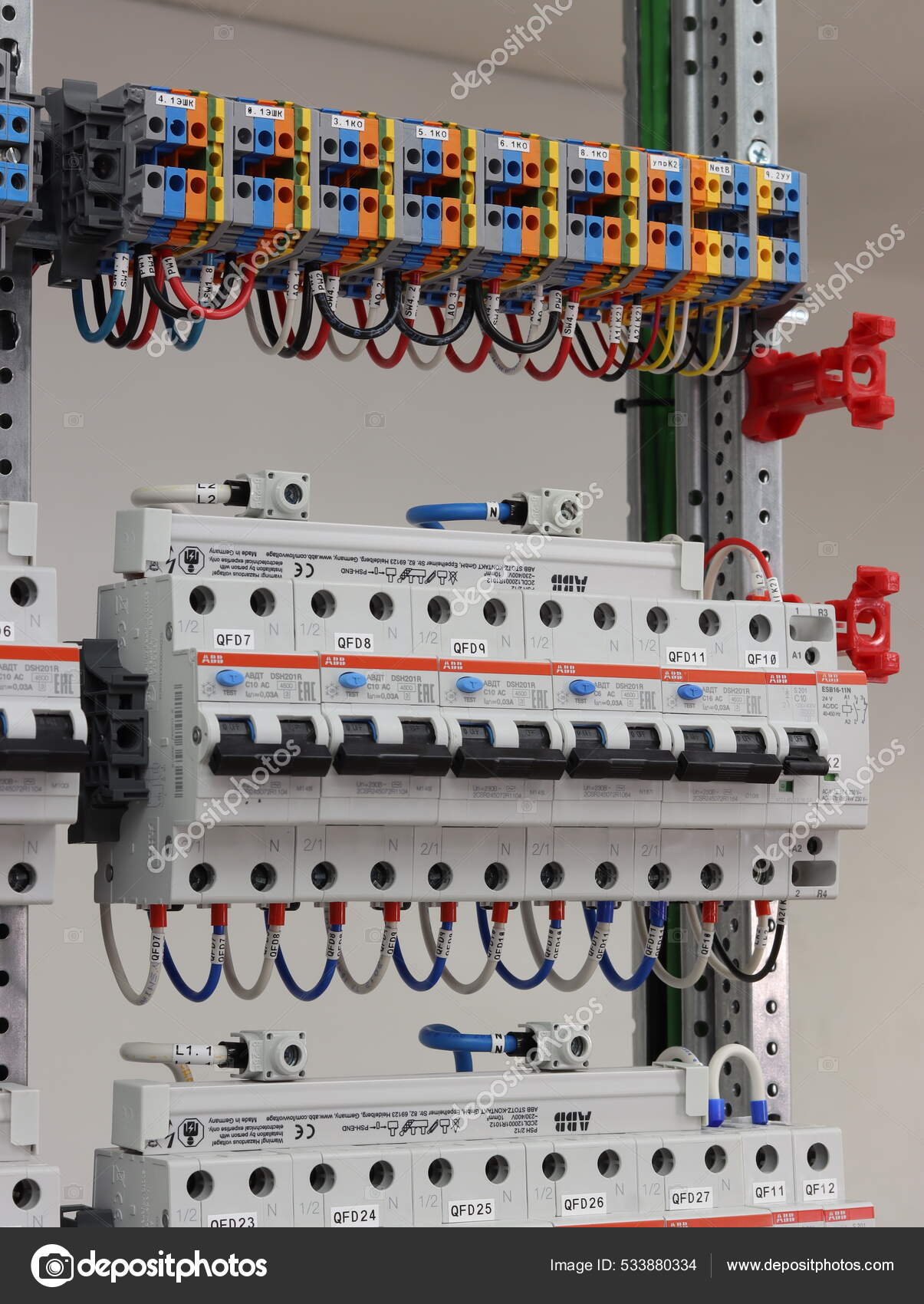 Abb Circuit Breakers Connection Ps3 Power Bus White Mounting Wires ...