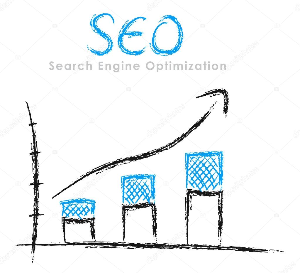 Hand-drawn SEO graph Stock Illustration by ©gdas #40515255