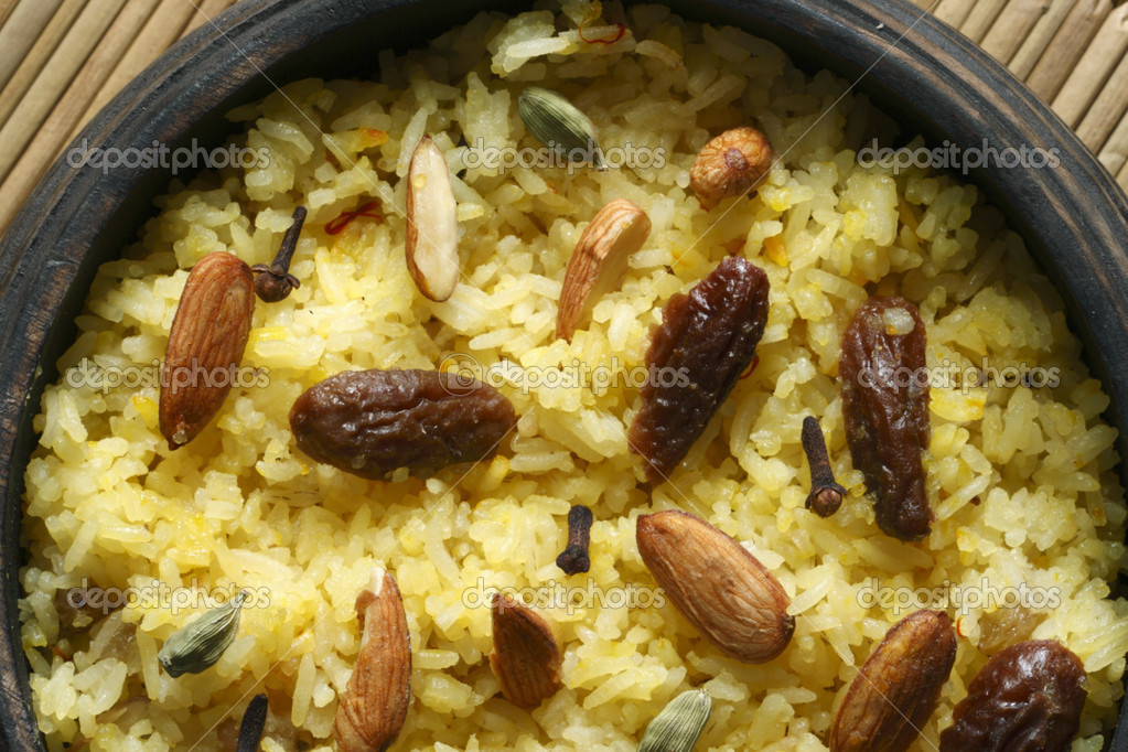 Kashmiri modur pulao is sweetened rice. Stock Photo by ©manubahuguna ...