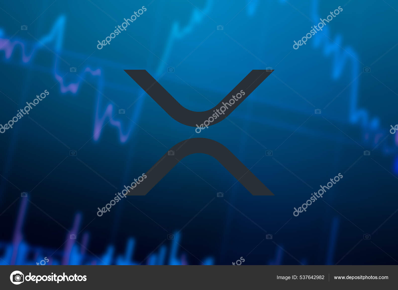 XRP Cryptocurrency. XRP coin growth chart on the exchange, chart ...