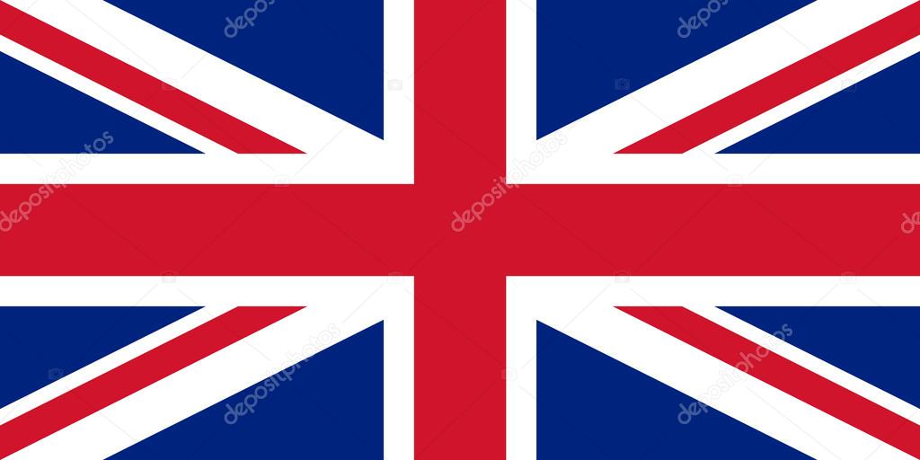 Bandera británica con colores reales y proporciones Vector Illustration ...