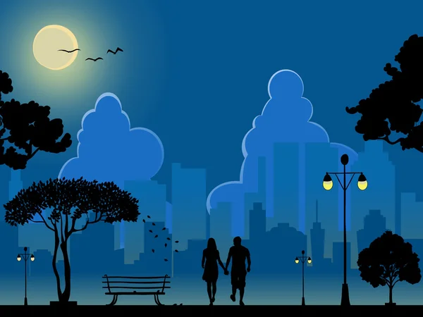 Park night Vector Art Stock Images | Depositphotos