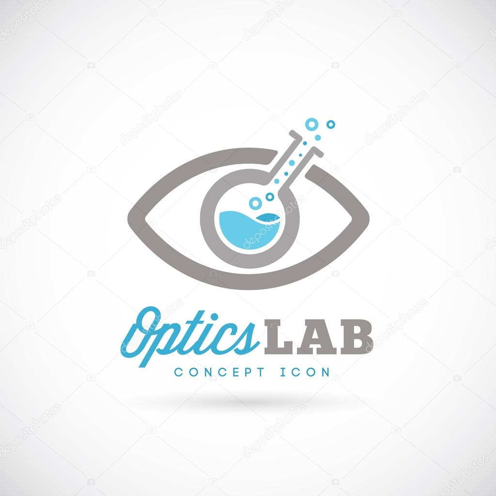 Optic laboratory abstract vector concept symbol icon Stock Vector by ...
