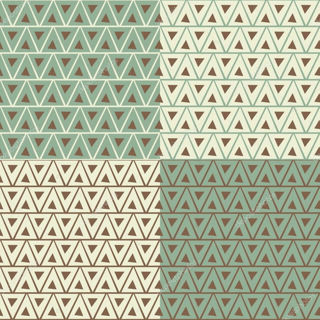 Set of 4 simple backgrounds with colored triangles Stock Vector Image ...