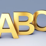 Gold ABC Letters. Education concept. 3d illustration Stock Photo by ...