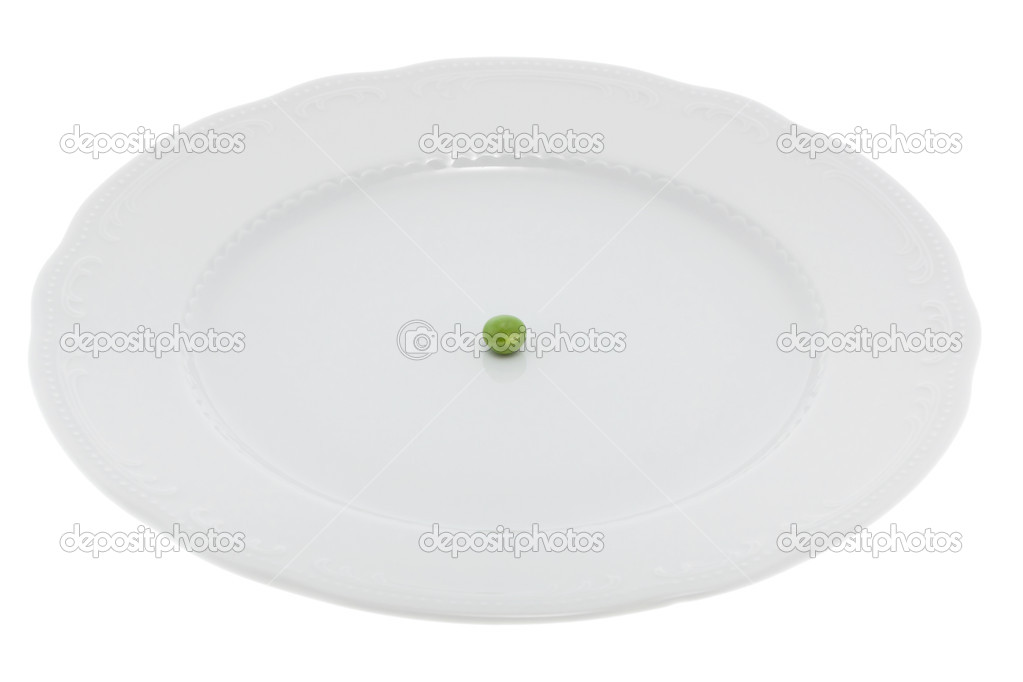 One green pea on plate Stock Photo by ©Skystorm 44707085