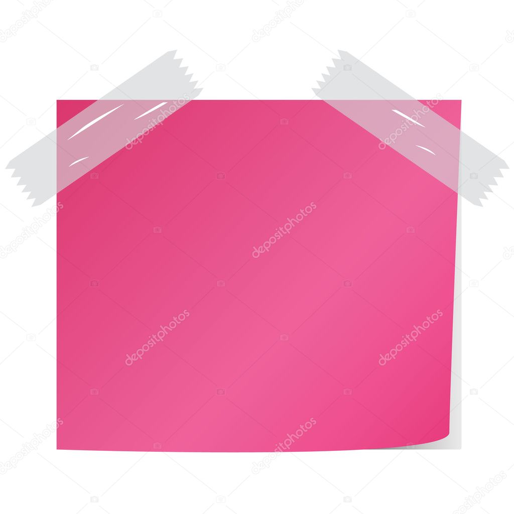 Blank pink post it vector — Stock Vector © payungkead #51572879