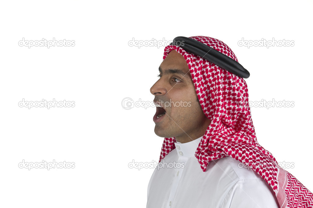 Arabian man shouting — Stock Photo © diplomedia #41067475