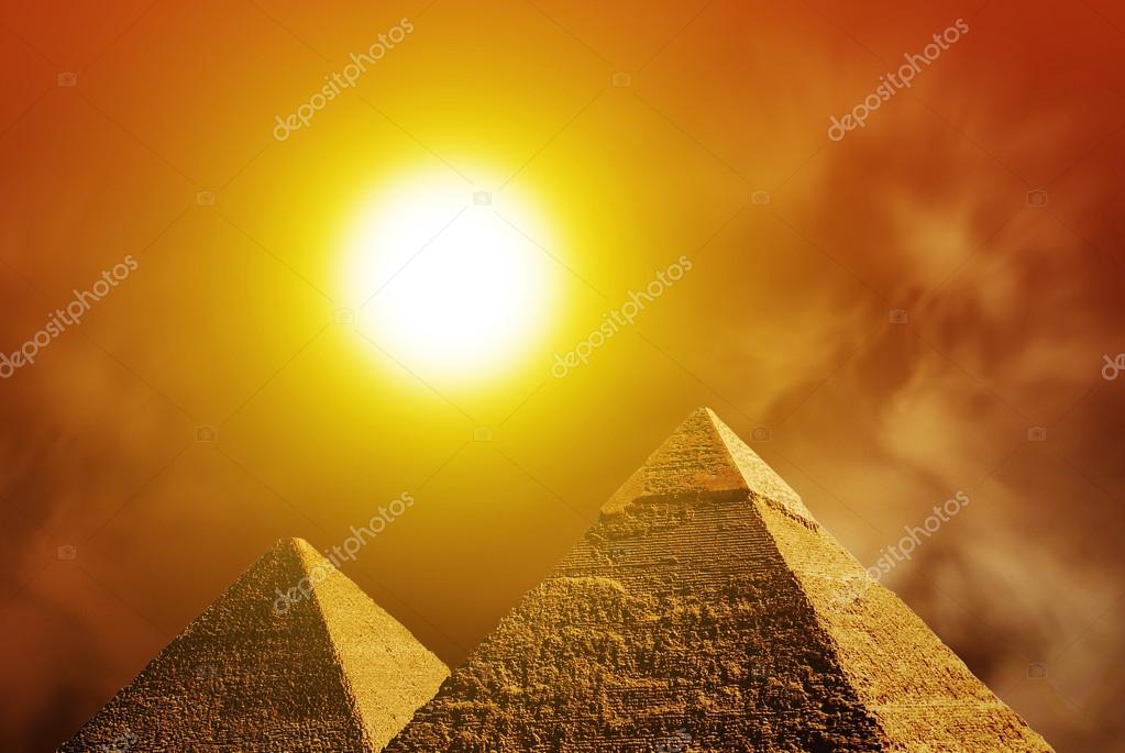 Fantasy scene of giza pyramids — Stock Photo © diplomedia #42446461