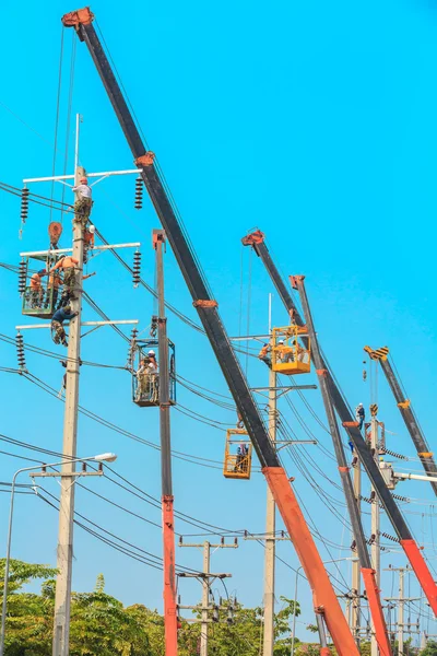 Electrician are installing high powered – Stock Editorial Photo ...