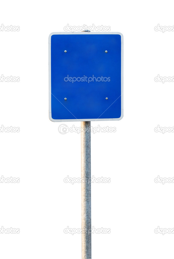 Blank Blue Road Sign Stock Photo by ©hatchapong 45167747