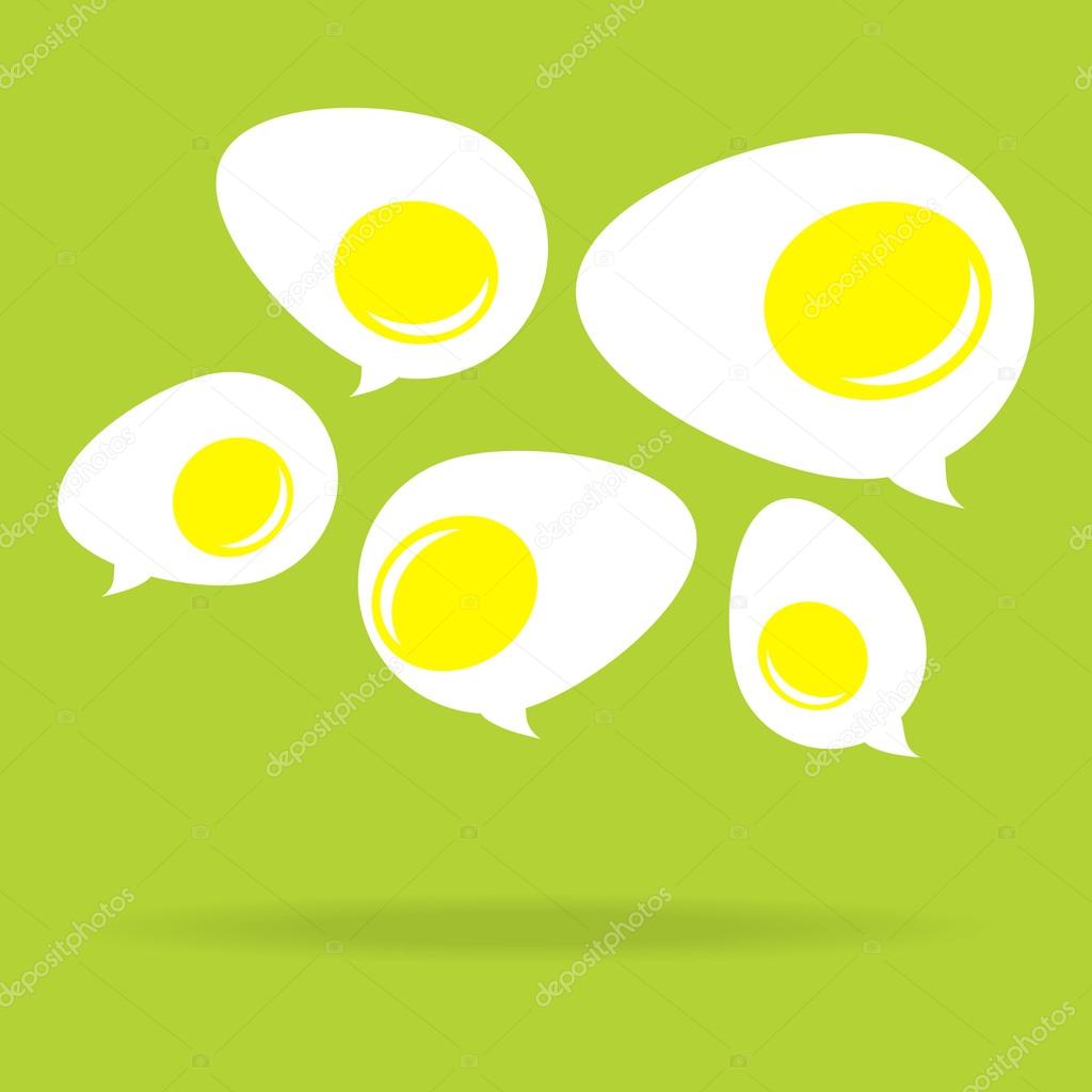 Egg Speech bubbles Stock Vector by ©kovalto1 42618975
