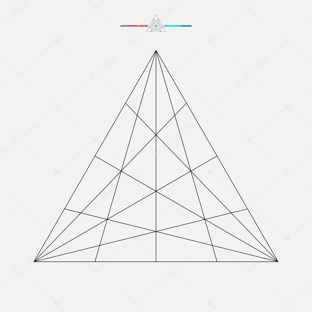 Forma geométrica, triángulo vectorial aislado 2023