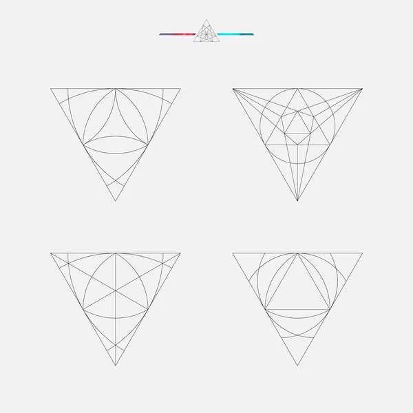 Set of triangles. Design elements. Line design Stock Vector Image by ...
