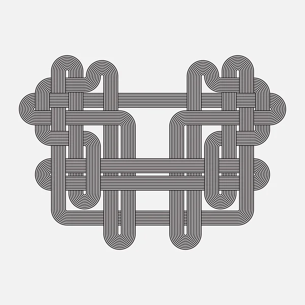 Twisted lines, vector element, intertwined pattern, isolated object Stock Vector Image by ...