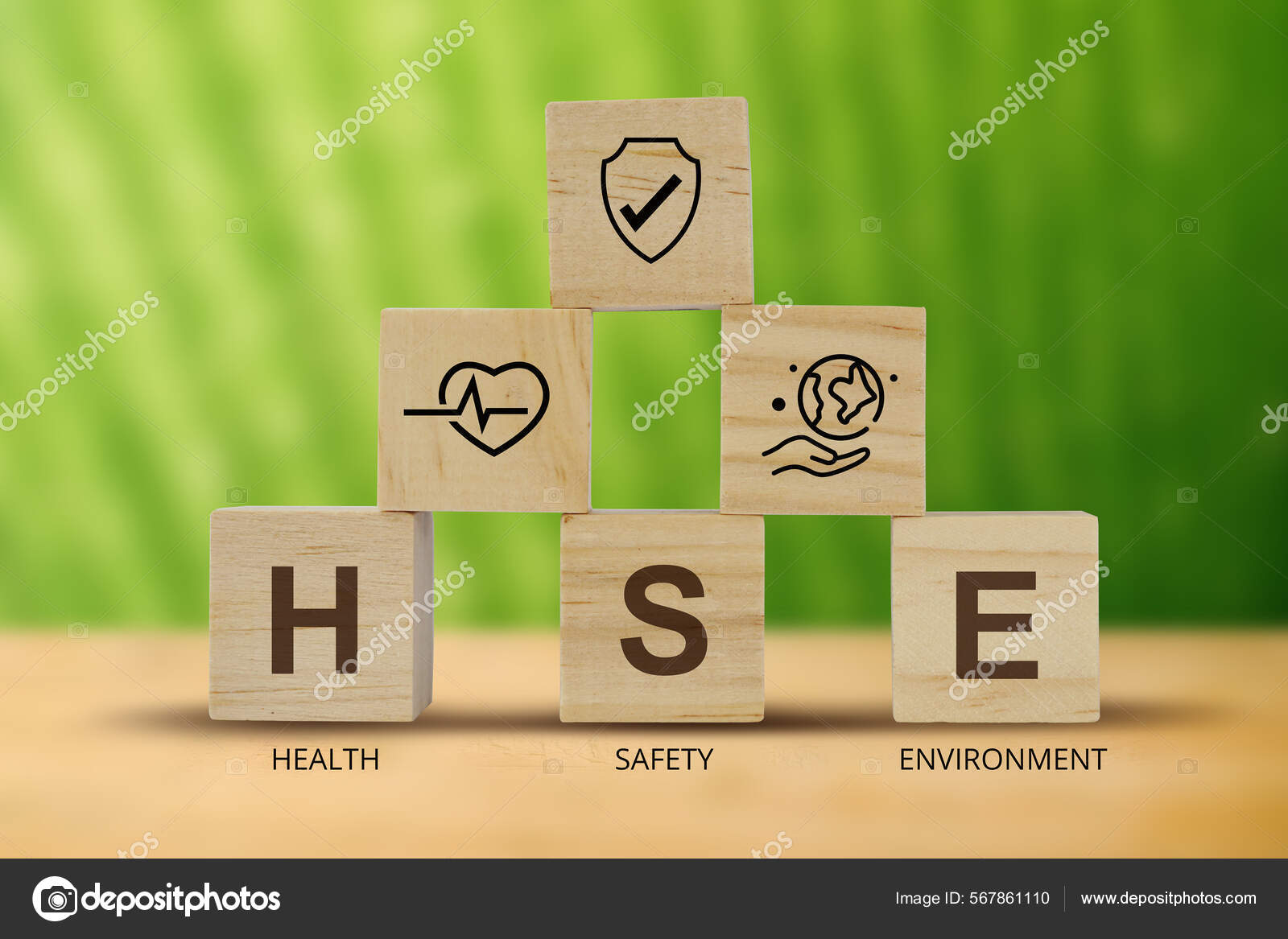 Hse Word Letters Cube Health Safety Environment Acronym Illustration ...