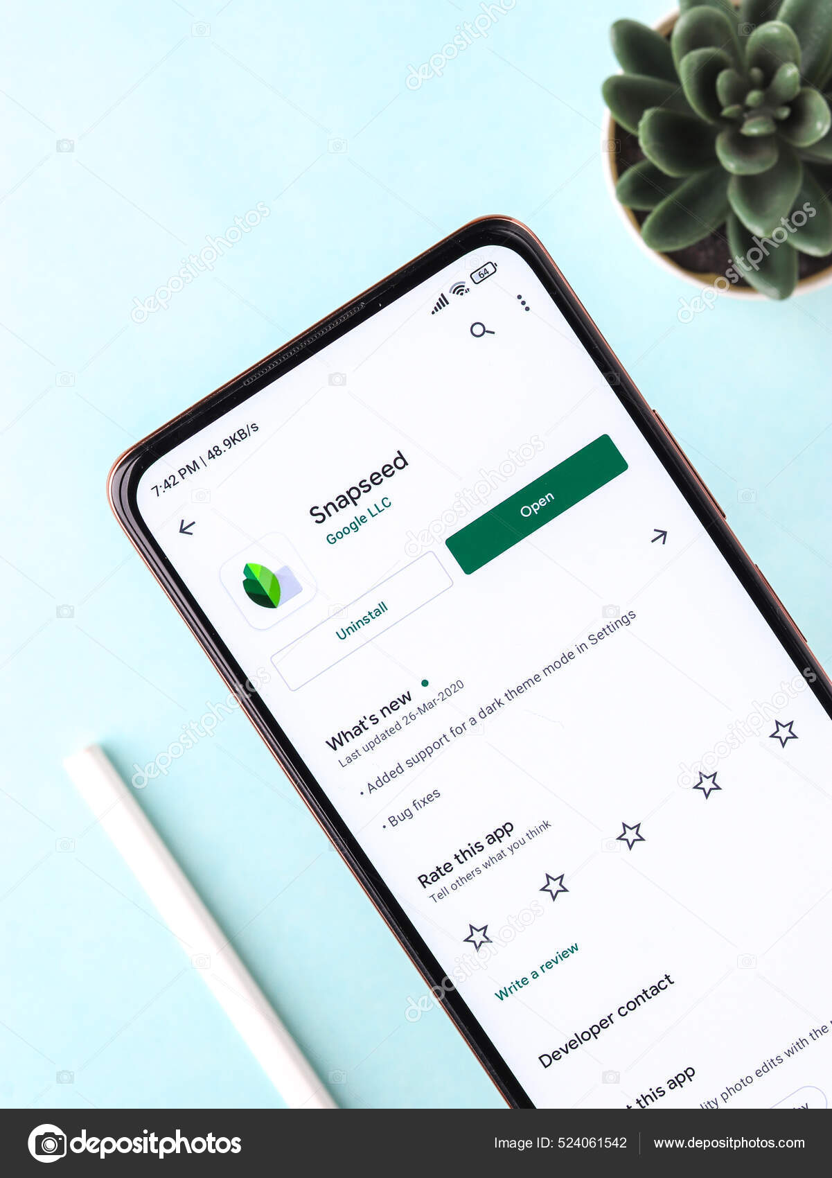 West Bangal India September 2021 Snapseed Logo Phone Screen Stock ...