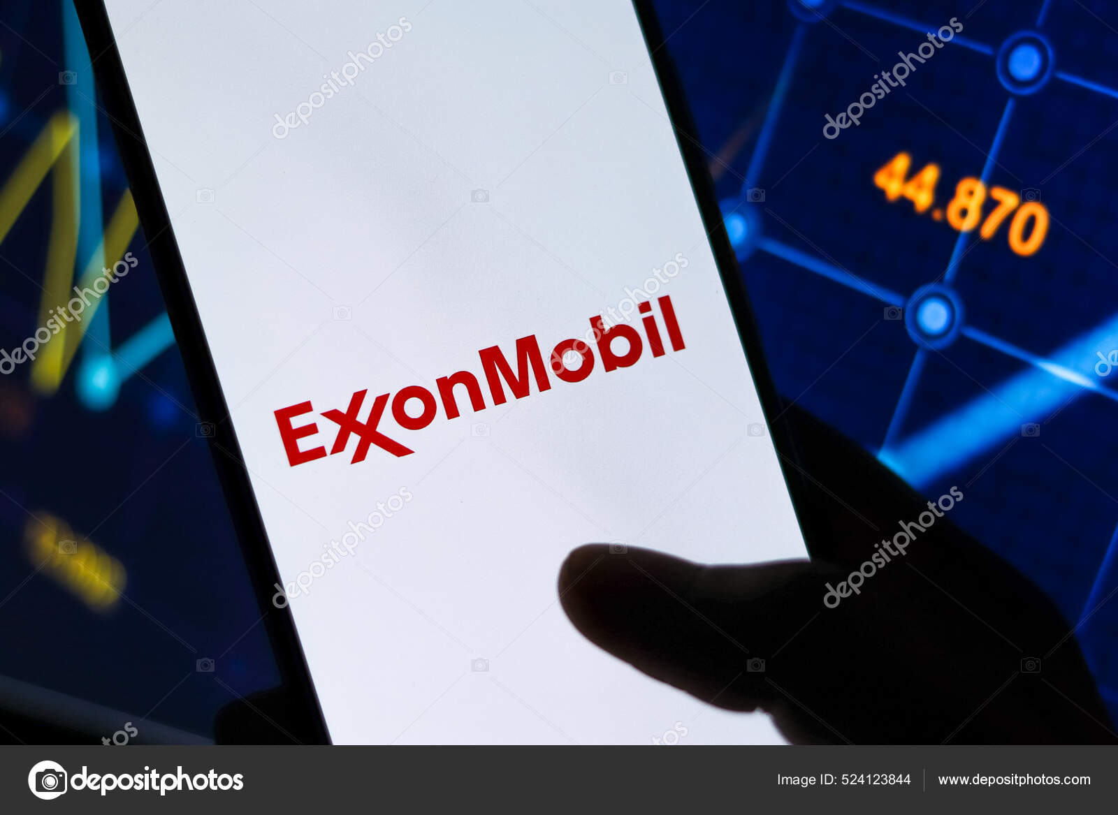 West Bangal India October 2021 Exxonmobil Logo Phone Screen Stock ...