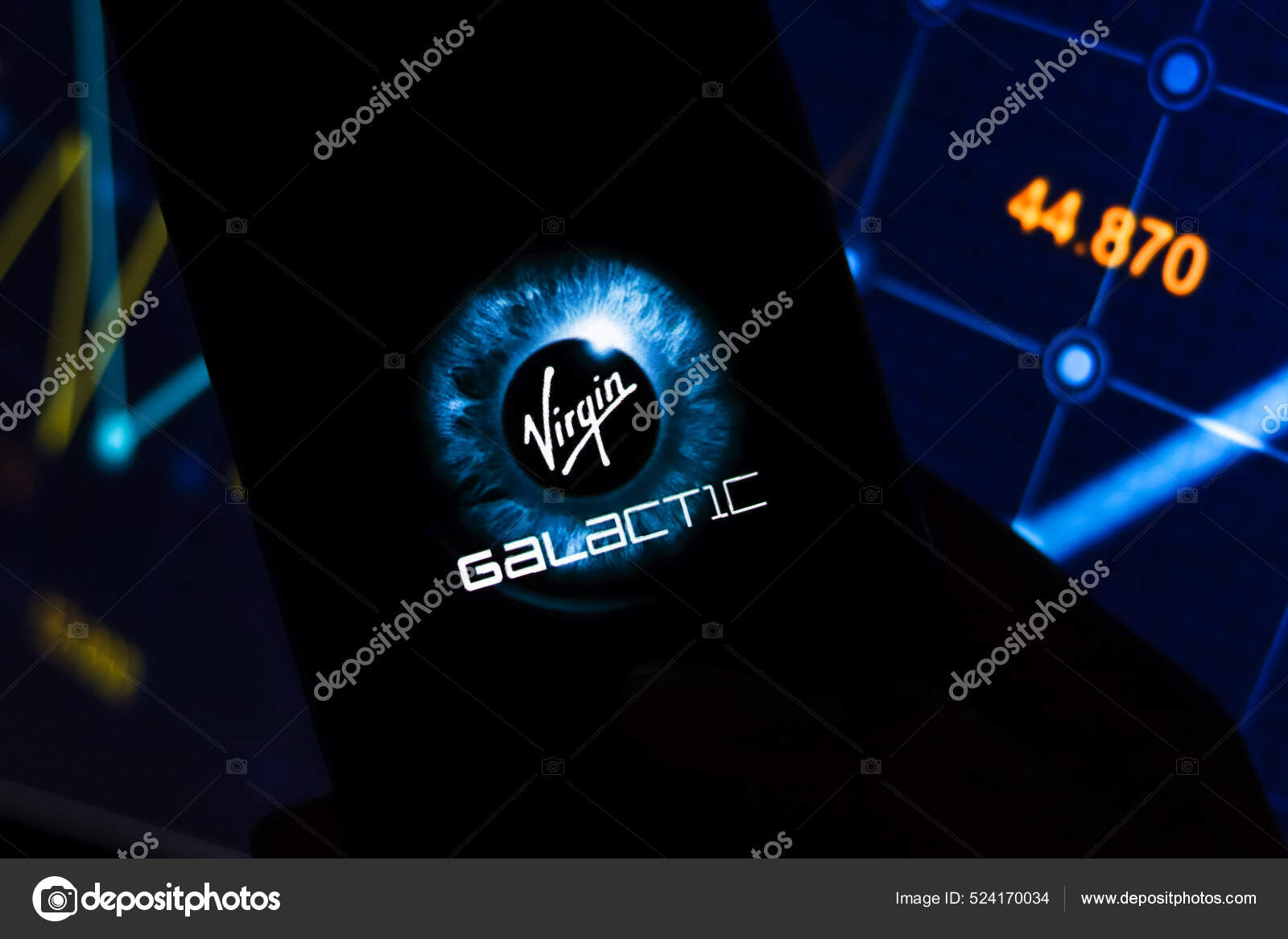 West Bangal India October 2021 Virgin Galactic Logo Phone Screen ...