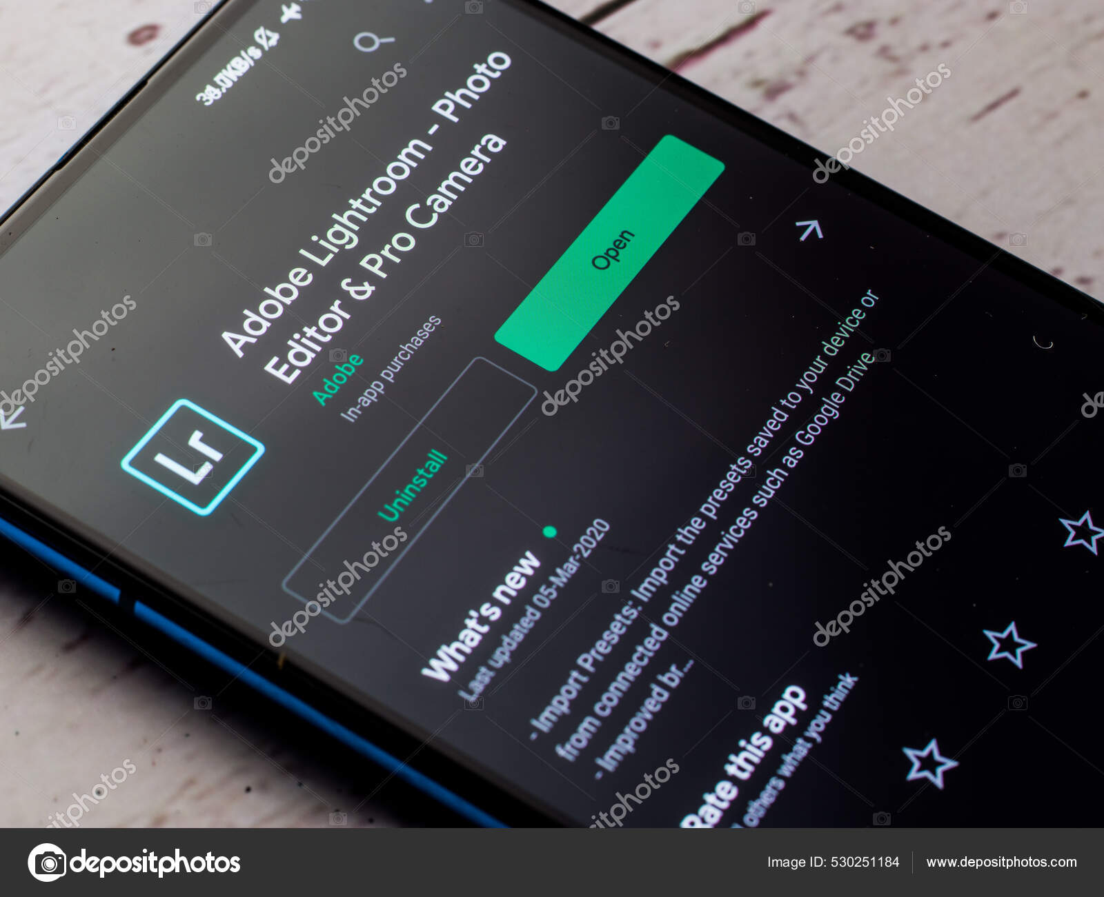 Assam India December 2020 Adobe Lightroom Logo Phone Screen Stock ...
