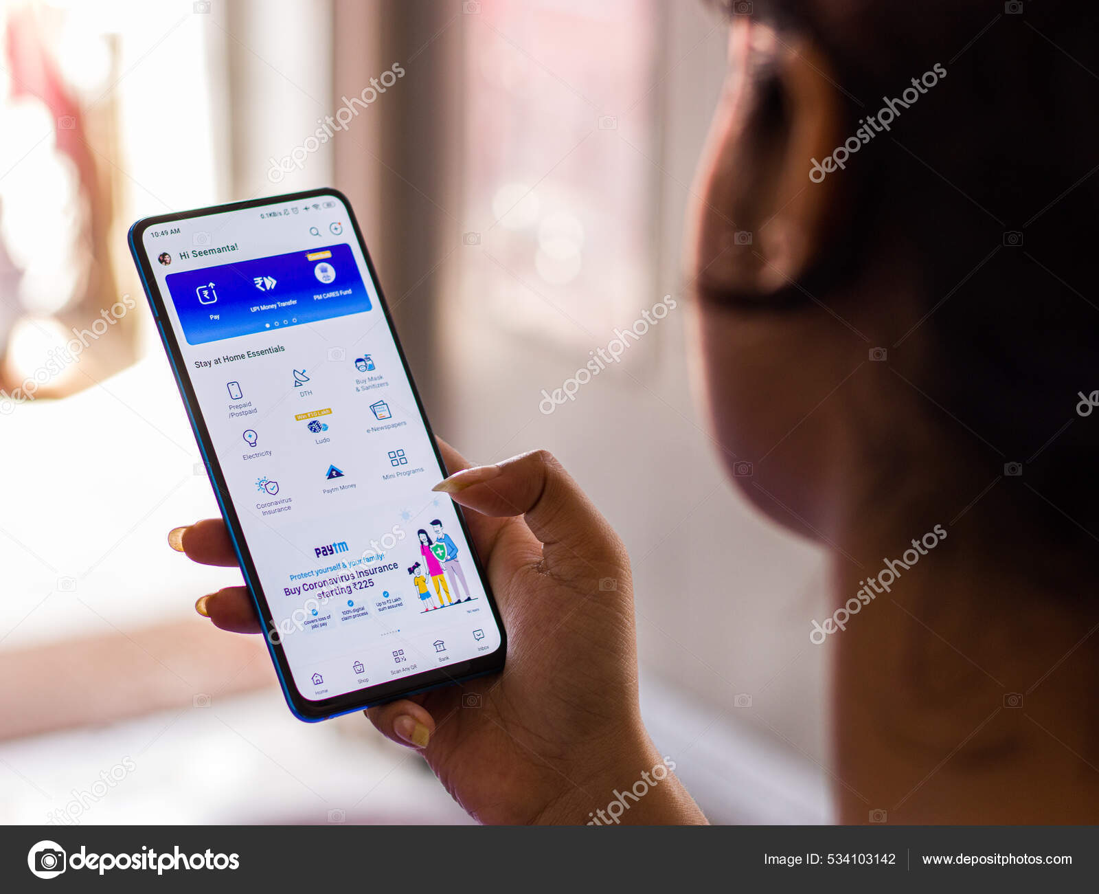 West Bangal India August 2021 Paytm App Logo Phone Screen — Stock ...