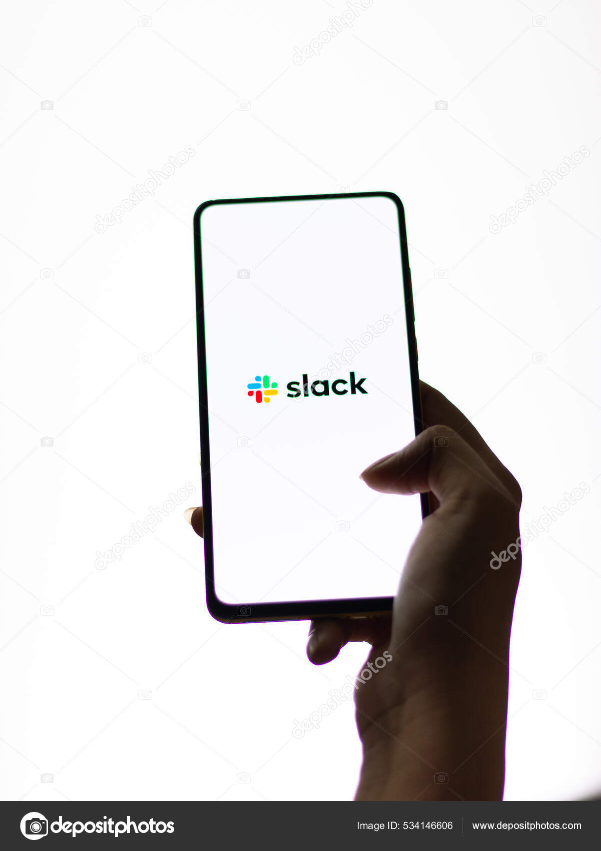 Assam India September 2020 Slack Logo Phone Screen Stock Image — Stock ...