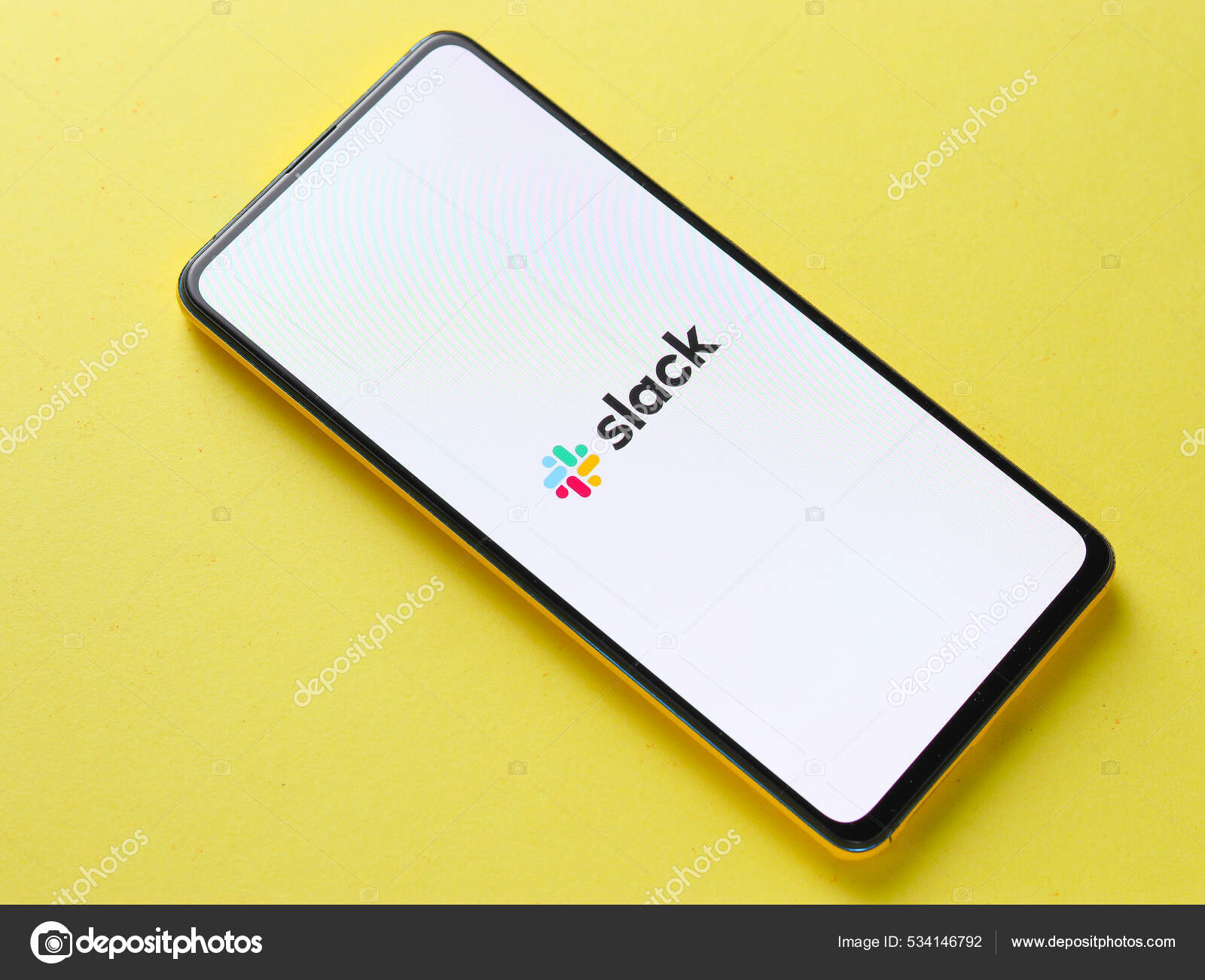 Assam India September 2020 Slack Logo Phone Screen Stock Image — Stock ...