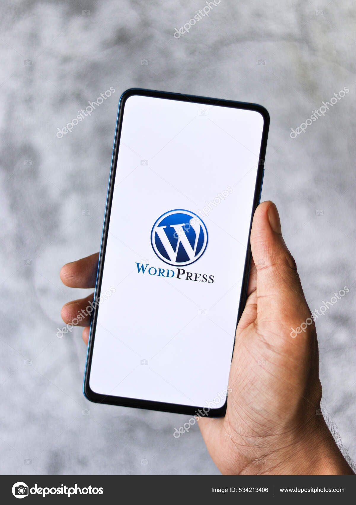 Assam India Augest 2020 Wordpress Logo Smartphone Screen Wordpress Open — Stock Editorial Photo ...