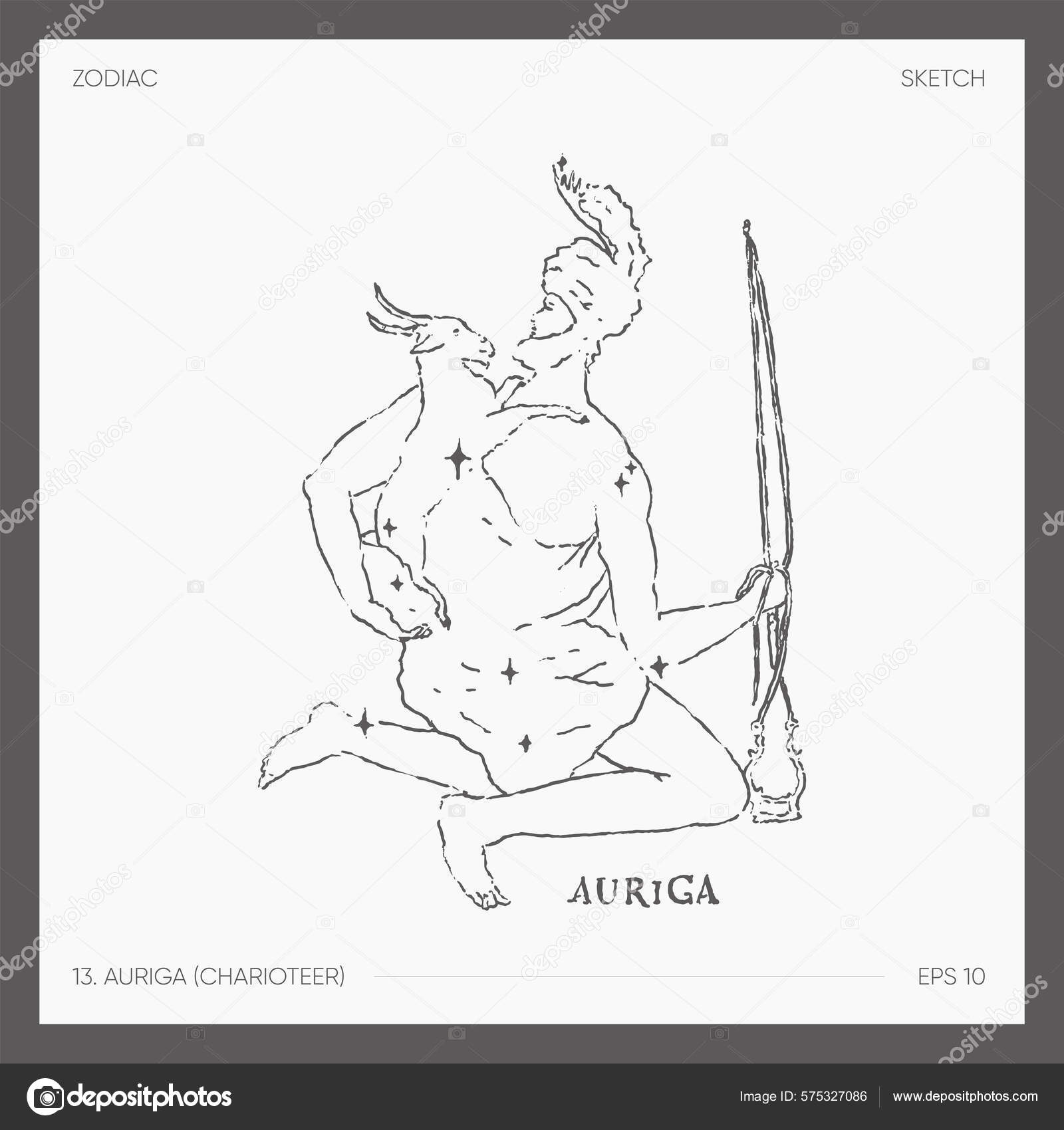 Auriga Constellation Outline