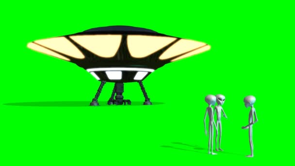 UFO and Aliens - green screen — Stock Video © Bestgreenscreen #48242919