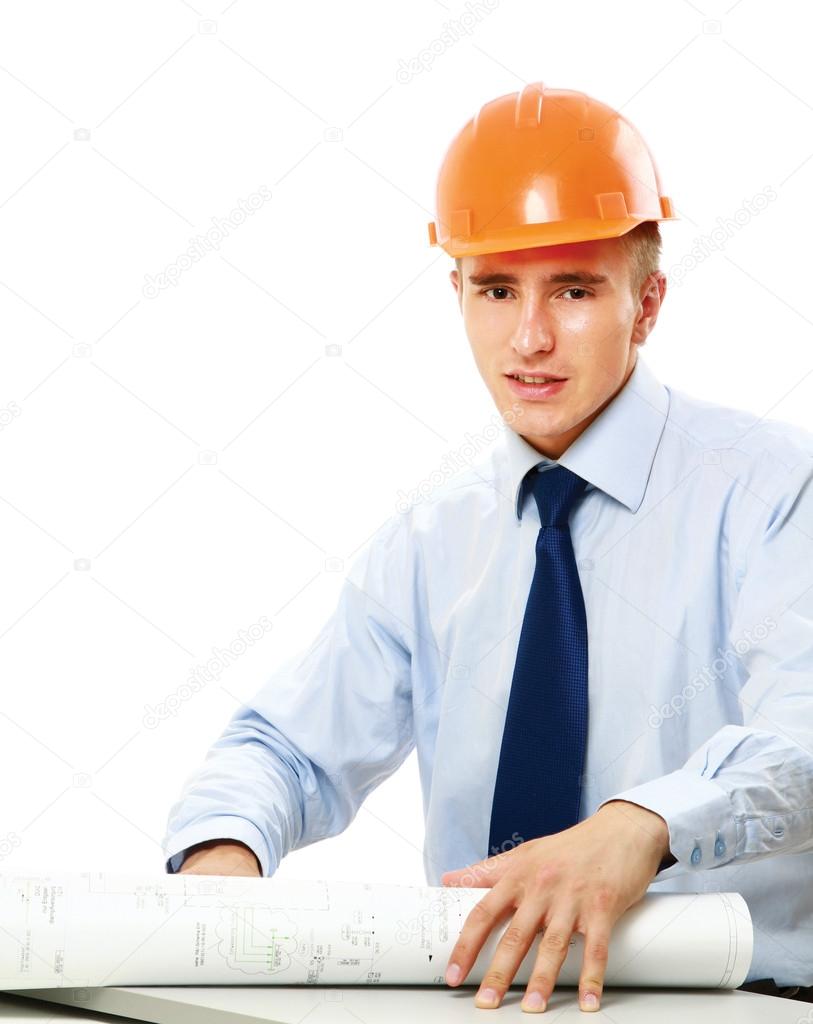 Young engineer at his workplace — Stock Photo © Lenets_Tatsiana #41189895