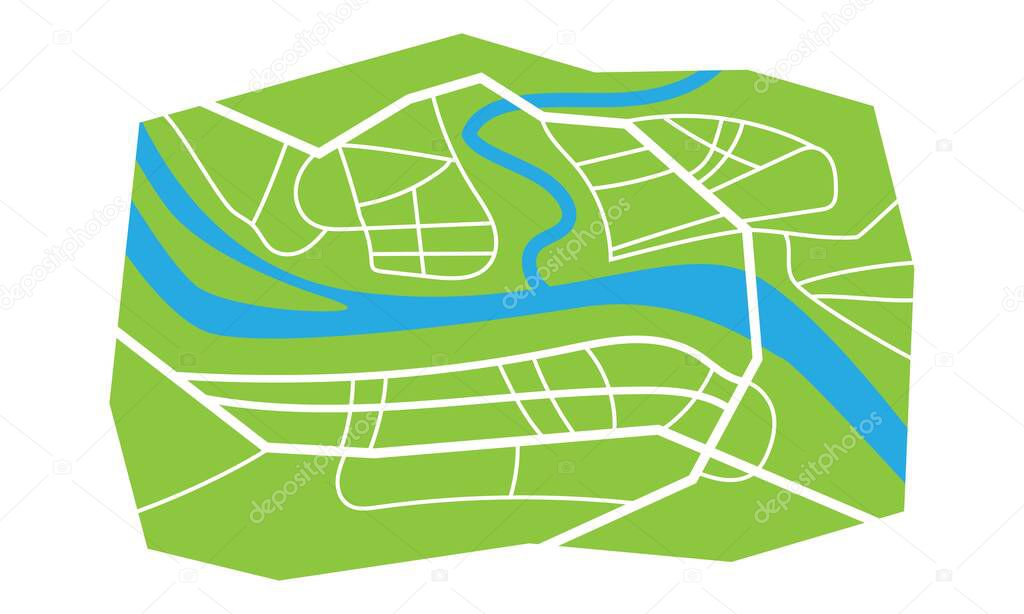 mapa calle de la ciudad en el plano vector ilustraci n 2024