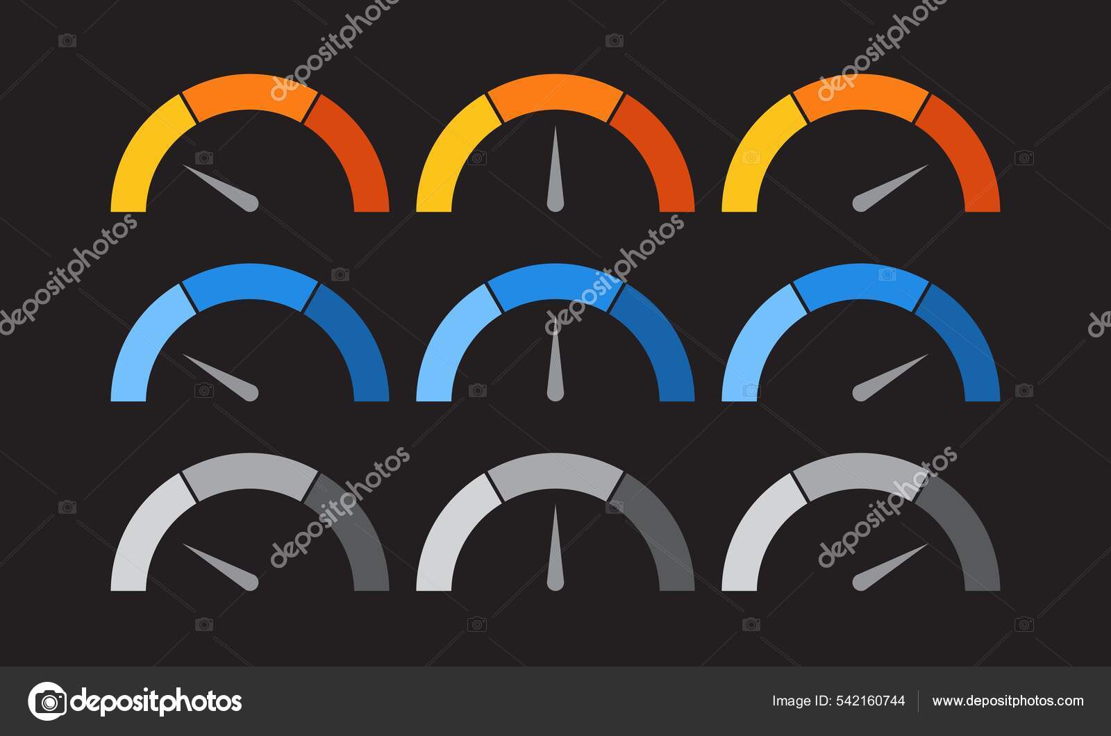 Scale meter gauge, indicator, test, level rating, measurement from low ...