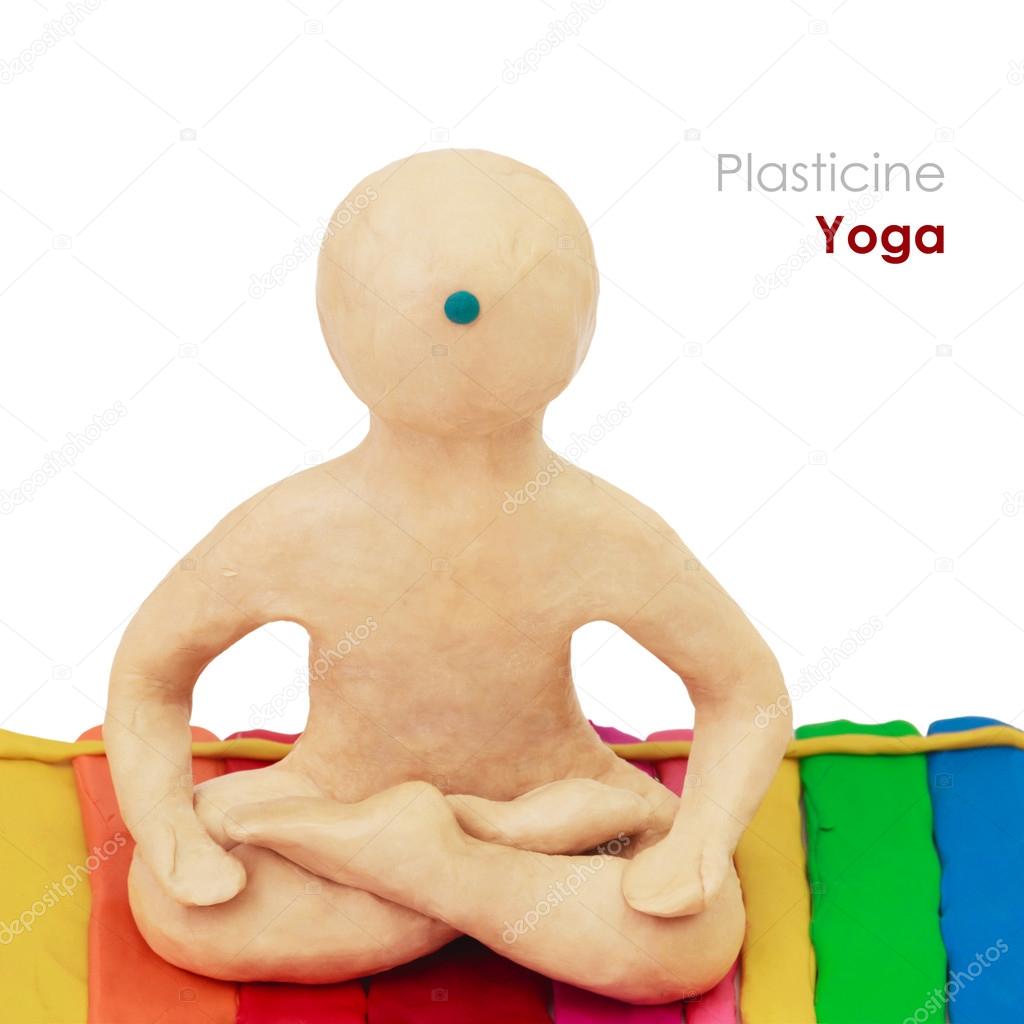 Plasticine man maditation Stock Photo by ©mandrixta 41582171