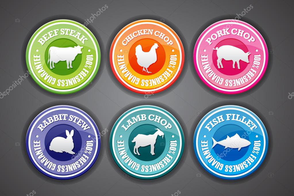 Food Labels — Stock Vector © awseiwei83 #43187095