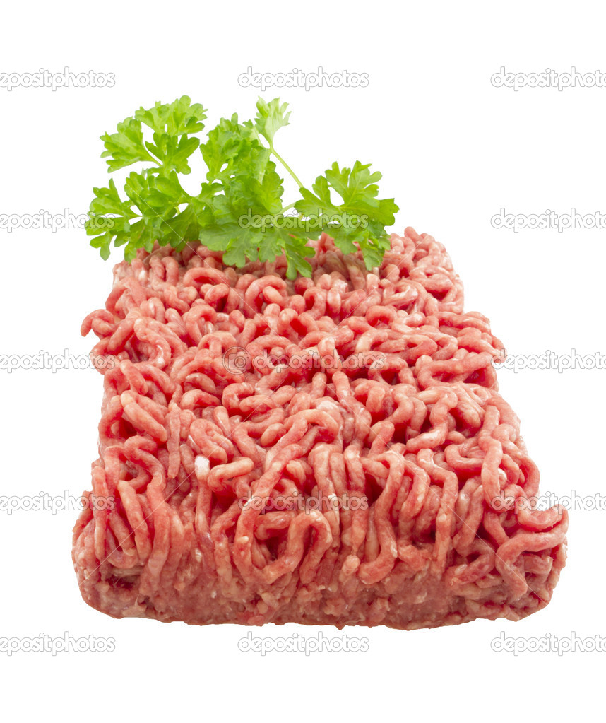 Raw ground beef. isolated on white Stock Photo by ©funandrejs@gmail.com ...
