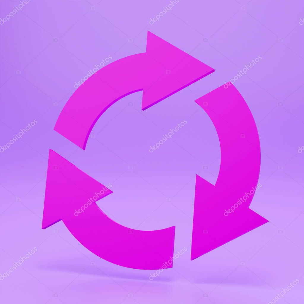 Reciclar flecha 3d render.3d Flechas en círculo con sombra aislada en ...