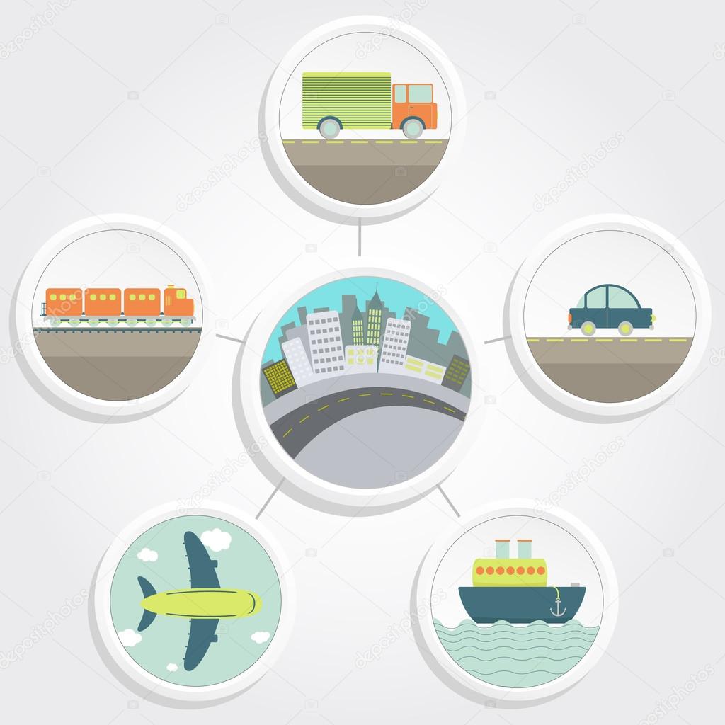 Means of transport in the city Stock Vector by ©drical 51142167