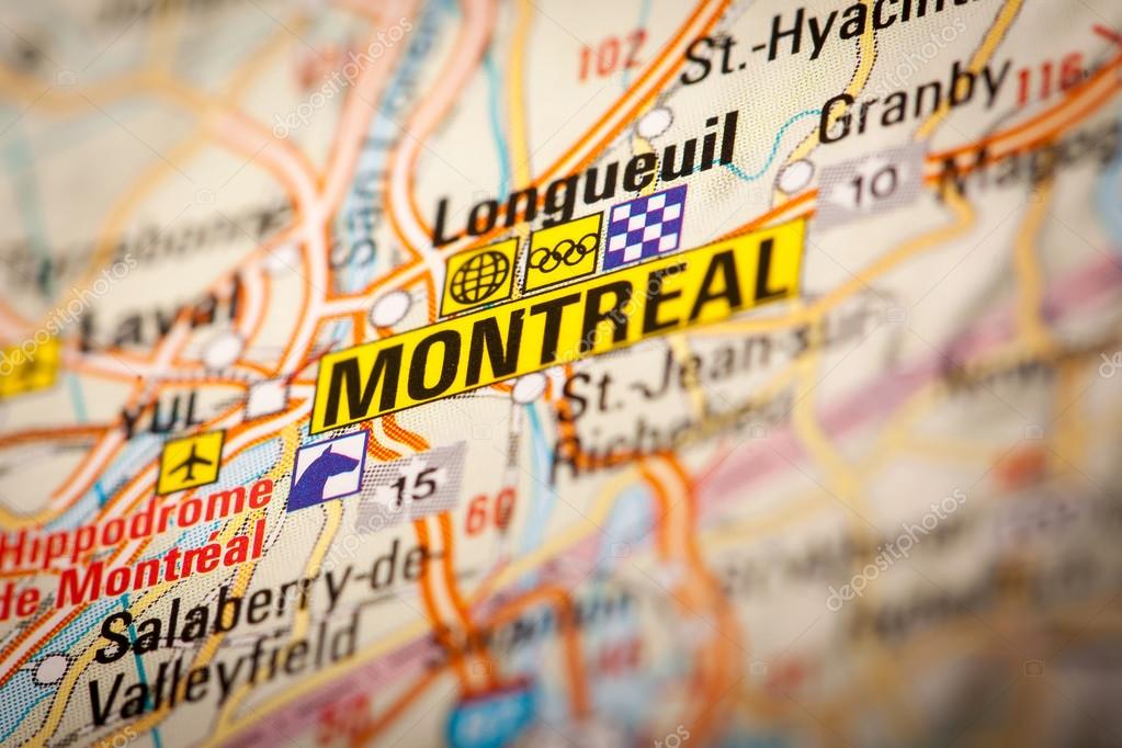 Montreal City on a Road Map Stock Photo by ©marcoscisetti 47082903
