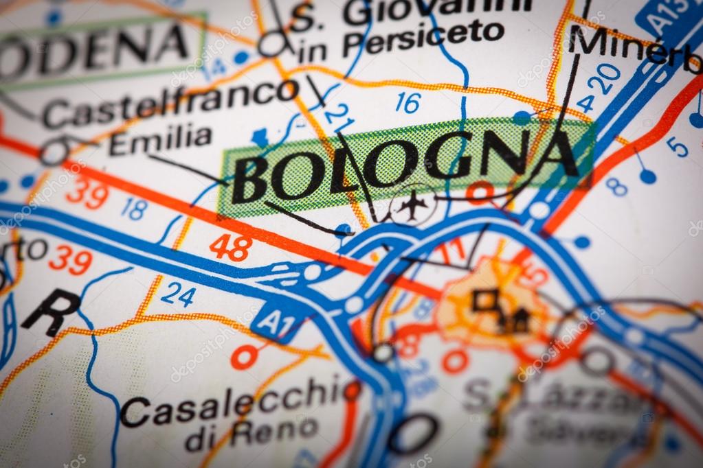 Bologna City on a Road Map Stock Photo by ©marcoscisetti 48747449
