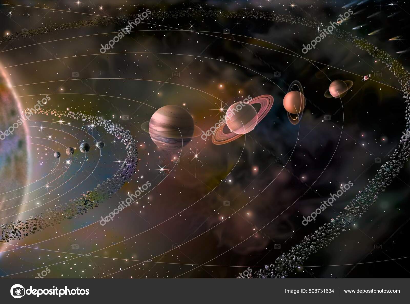 Its Nine Planets And Sun