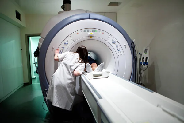 Mri Magnetic Resonance Imaging Patient's Head Stock Photo by ...
