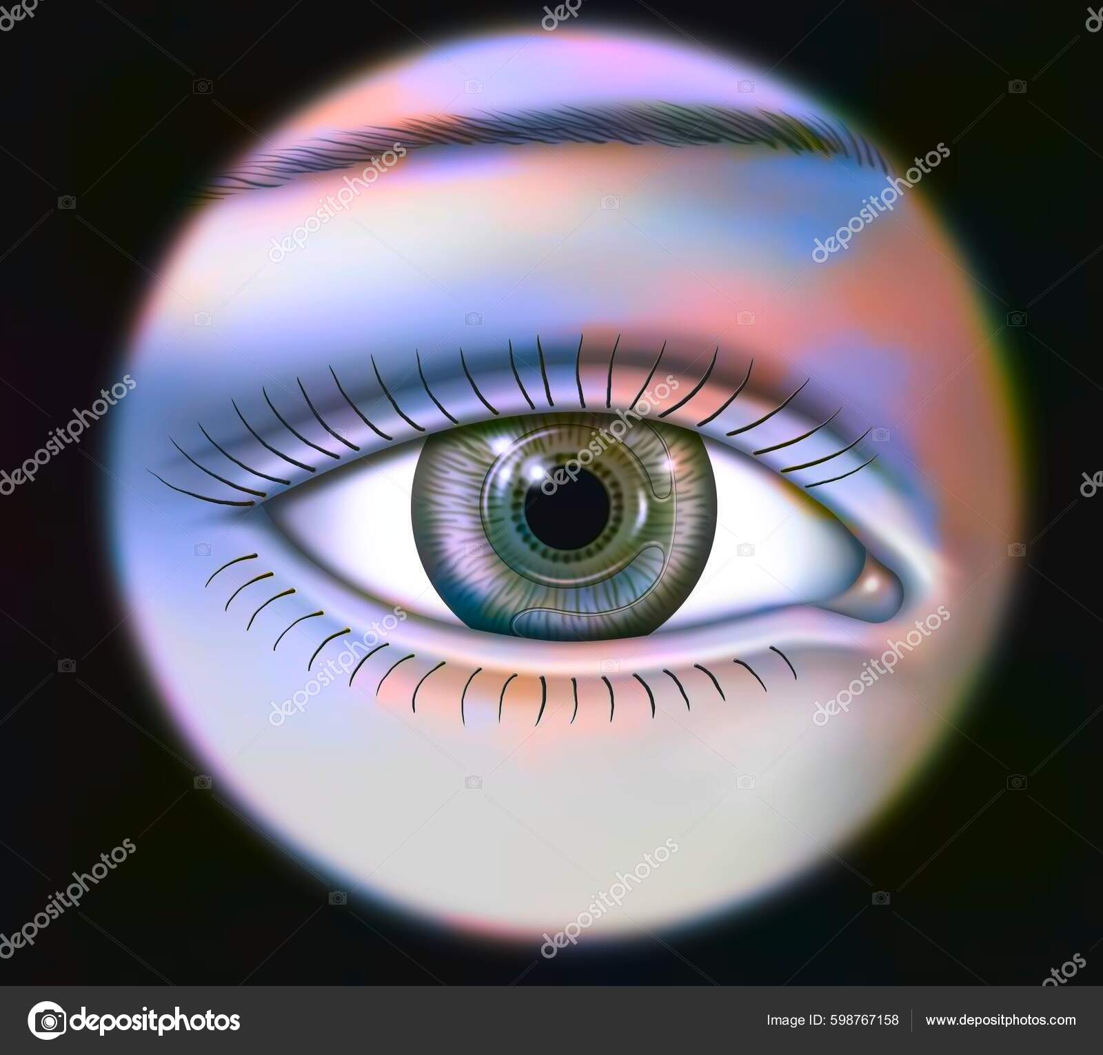 Eye Refractive Surgery Placement Intraocular Implant Stock Photo by ...