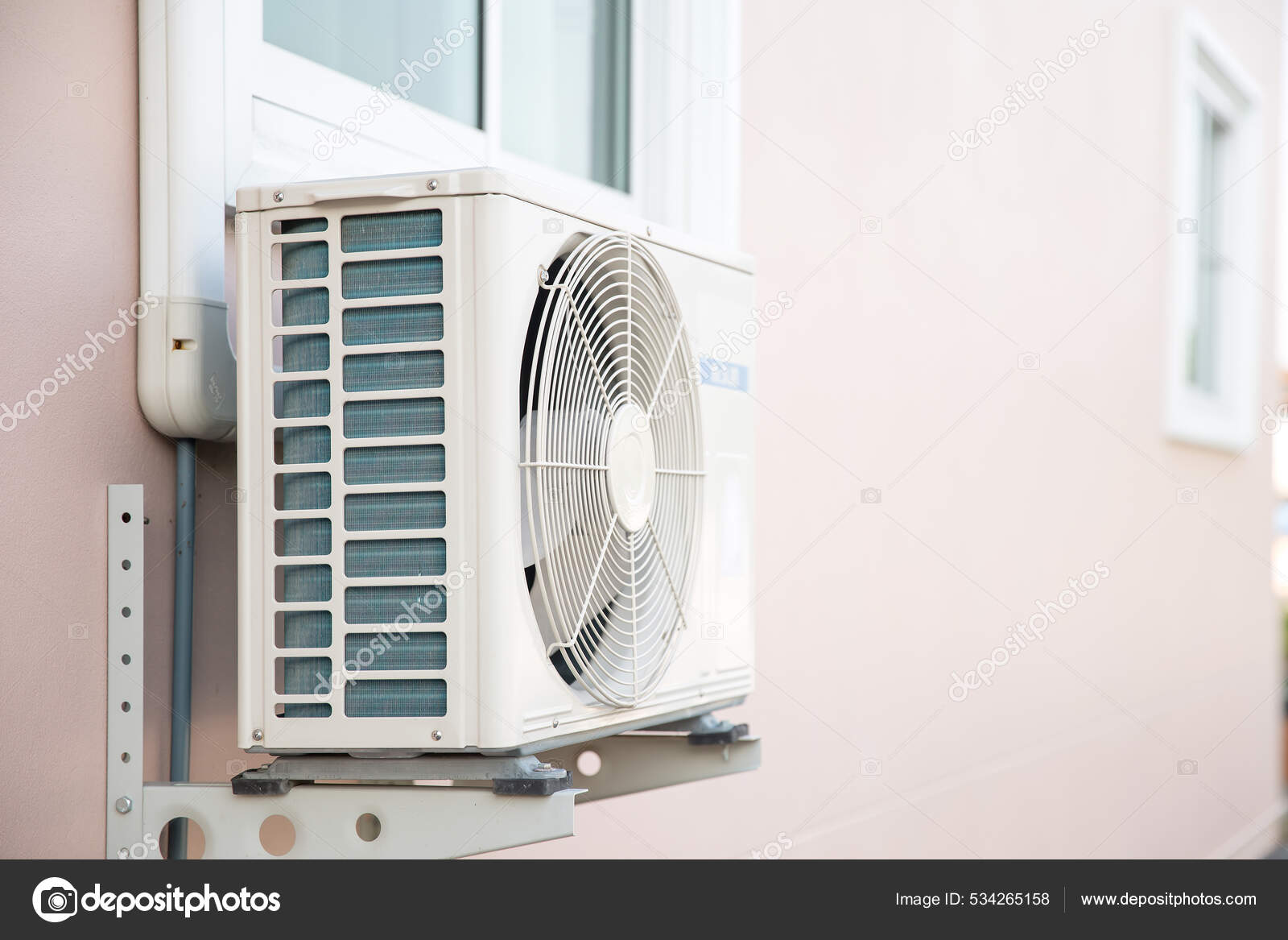 External Split Wall Type House Air Conditioner Compressor Unit ...